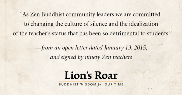Zen teachers issue open letter confronting abuse - Lions Roar