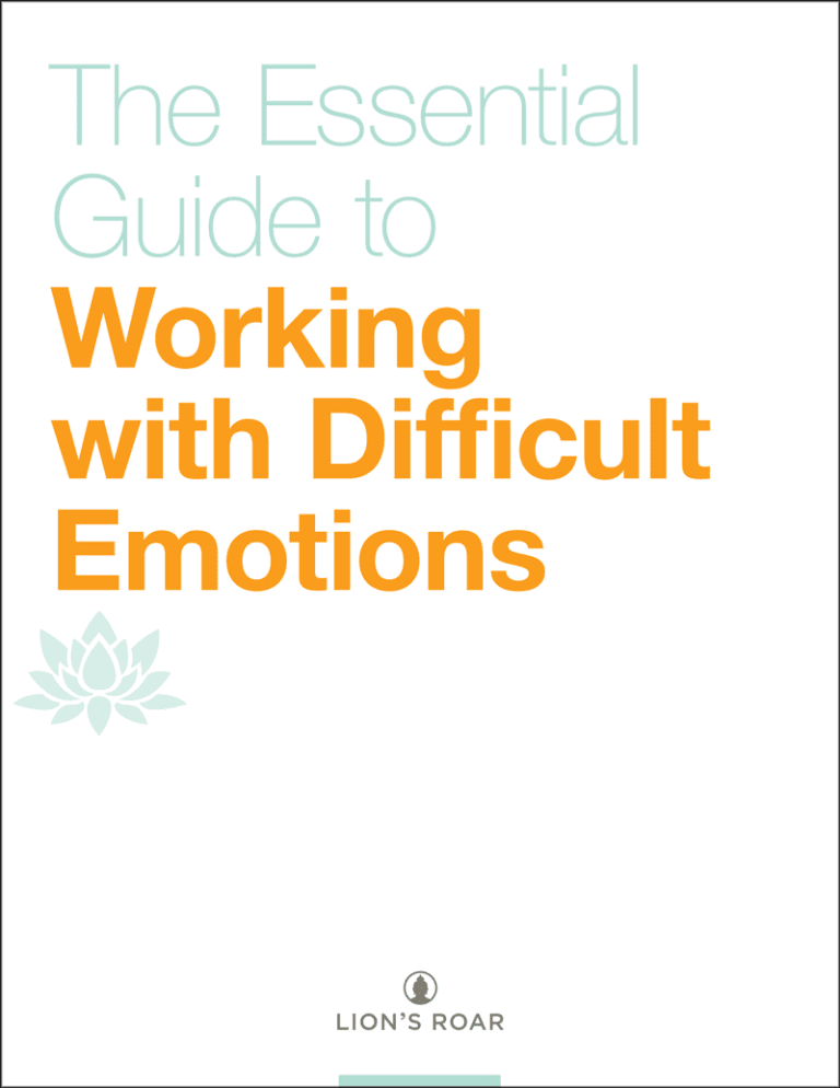 Essential Guide to Working With Difficult Emotions | Lion’s Roar